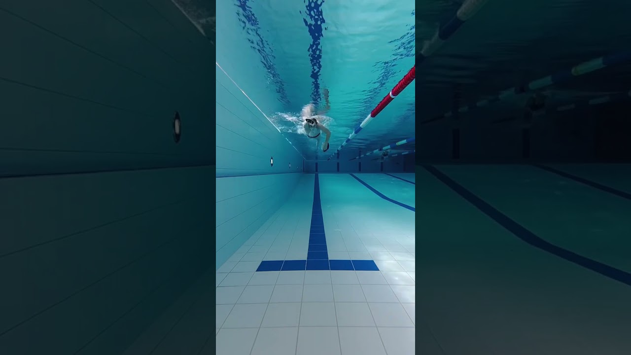 How to swim freestyle with paddles, front view - YouTube