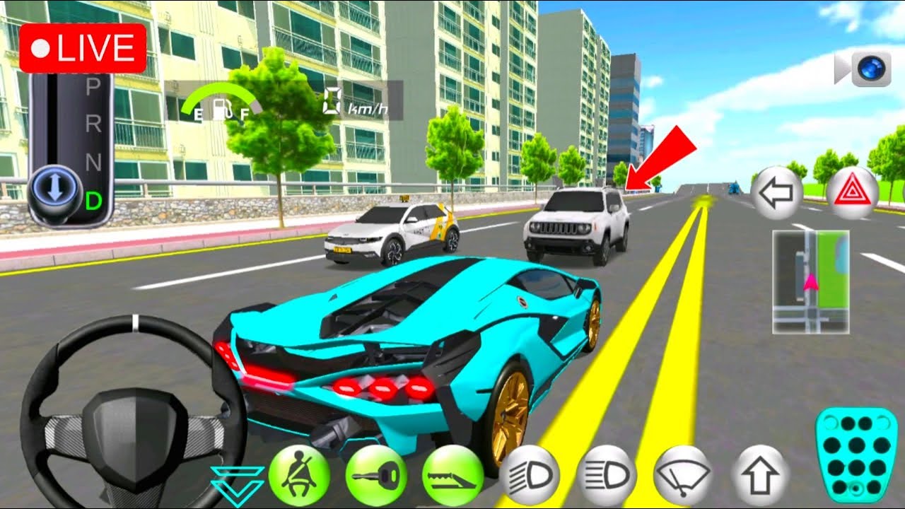 Supercar drive at high speed inside the city || 3D Driving Class Live ...