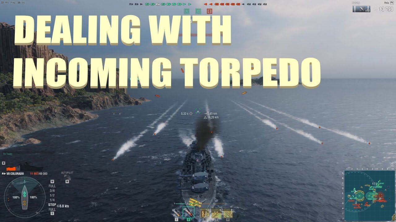World of Warships - Dealing with Incoming Torpedo. - YouTube