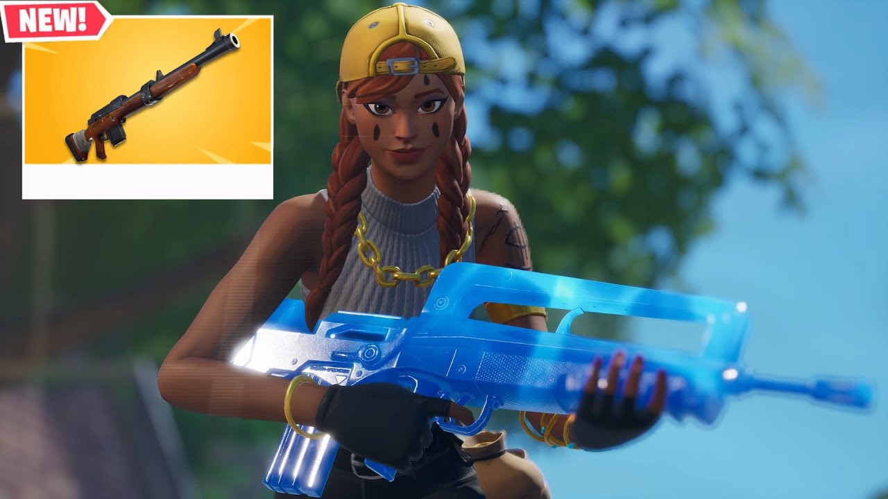 *NEW* HUNTING RIFLE + BLUE BURST = OP (Fortnite Battle Royal) - YouTube