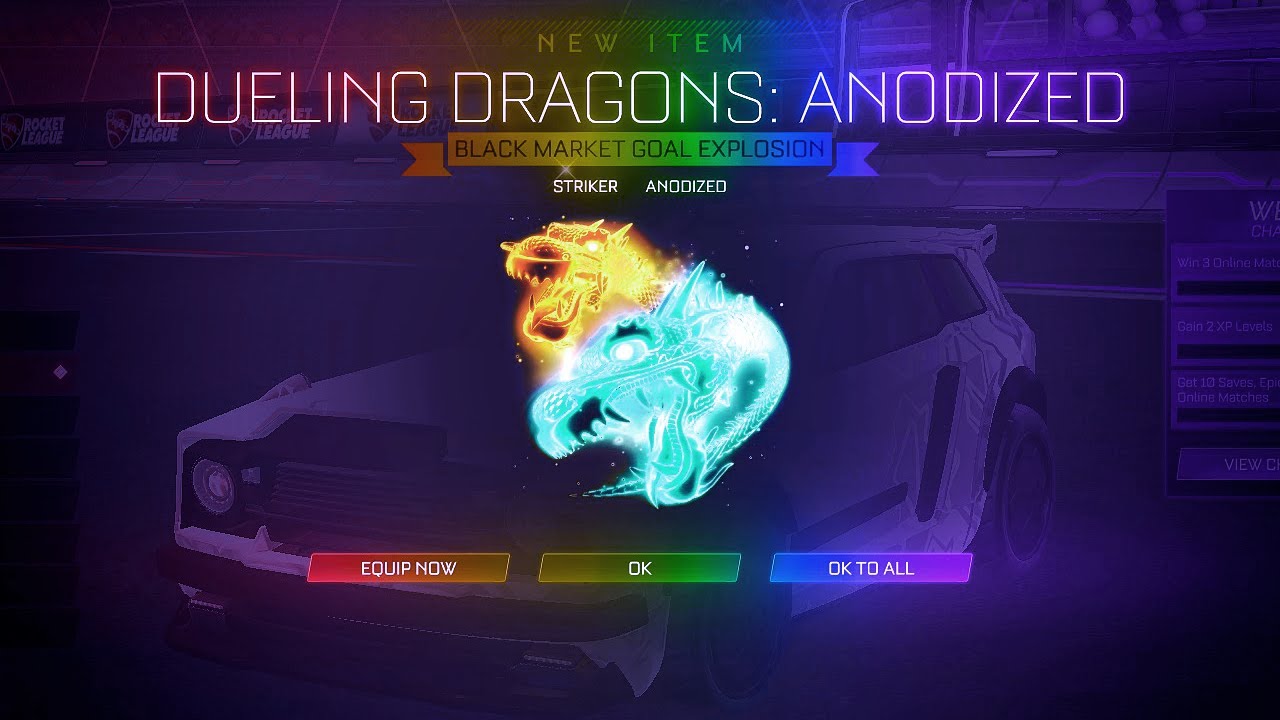 PLAYING ROCKET LEAGUE WITH THE DUELING DRAGONS ANODIZED GOAL EXPLOSION ...