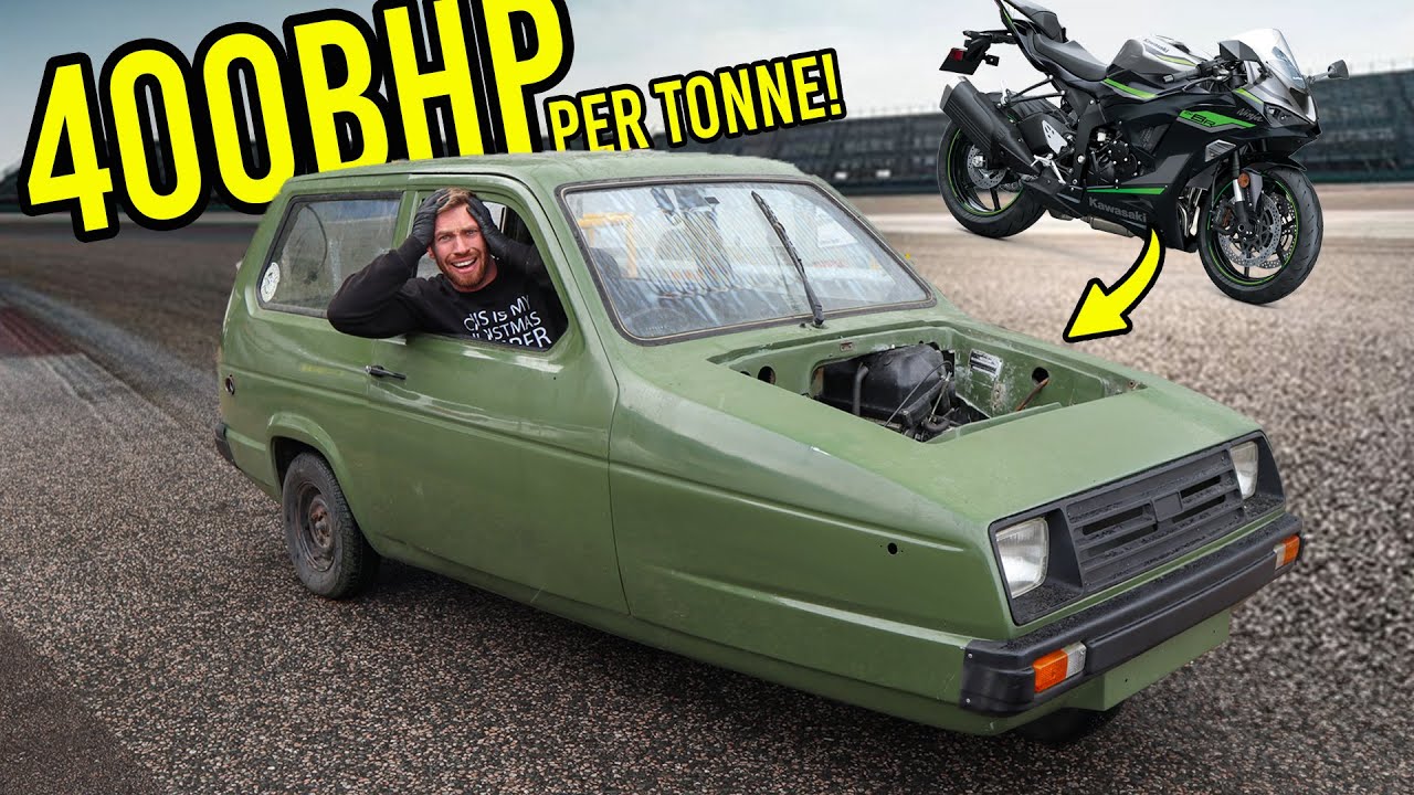 FIRST DRIVE OF THE BIKE ENGINE SWAPPED RELIANT!!! - Motorcycle Engine ...