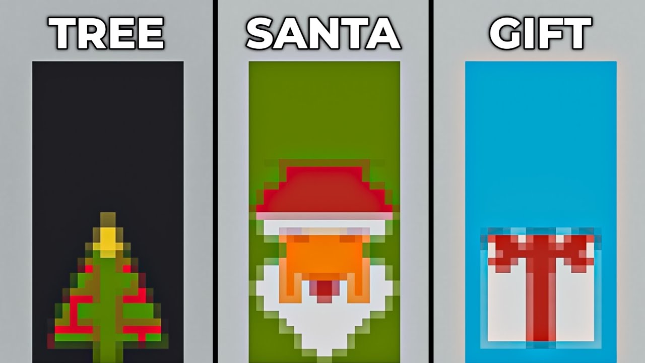 Minecraft : 5 Christmas Themed Banner Design || Minecraft Bedrock/MCPE ...