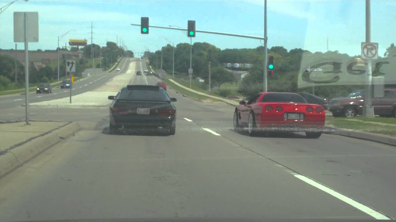 BLKNRXI RX7 vs C5 Corvette - YouTube