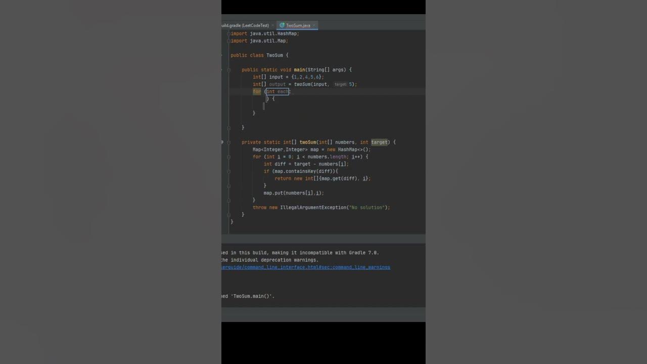 Leetcode 1 Two Sum Java Solution Shorts Coding Java Leetcode 3090