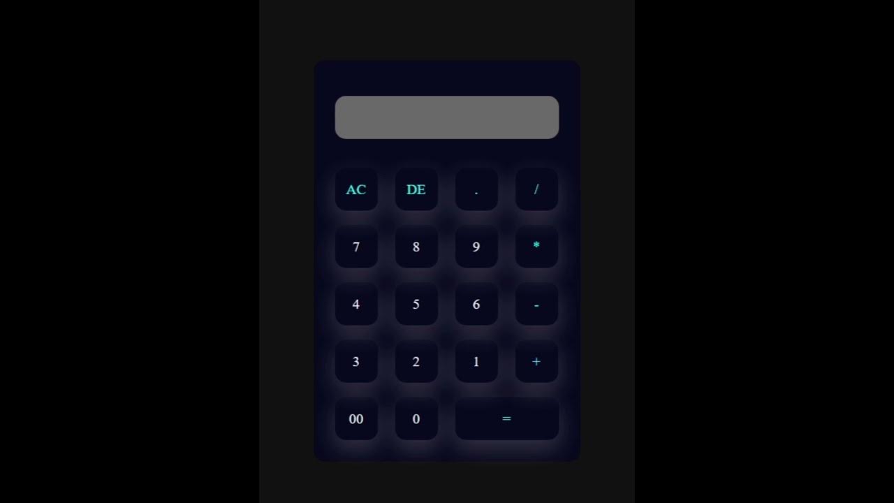 Calculatrice avec HTML, CSS et Javascript #education - YouTube