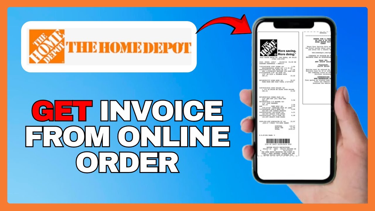 NEW! GET INVOICE FROM HOME DEPOT ONLINE ORDER 2025! - YouTube