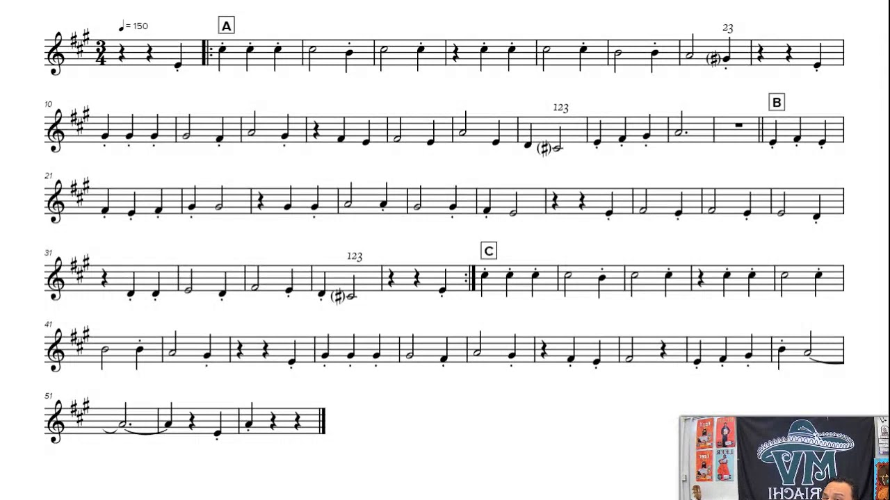 Trumpet - La Feria De Las Flores - Arr. Rodolfo Gonzalez | Soundslice ...