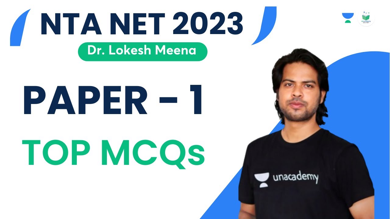 NTA NET Paper - 1 Top MCQs | NTA UGC NET 2023 | Dr. Lokesh Meena - YouTube