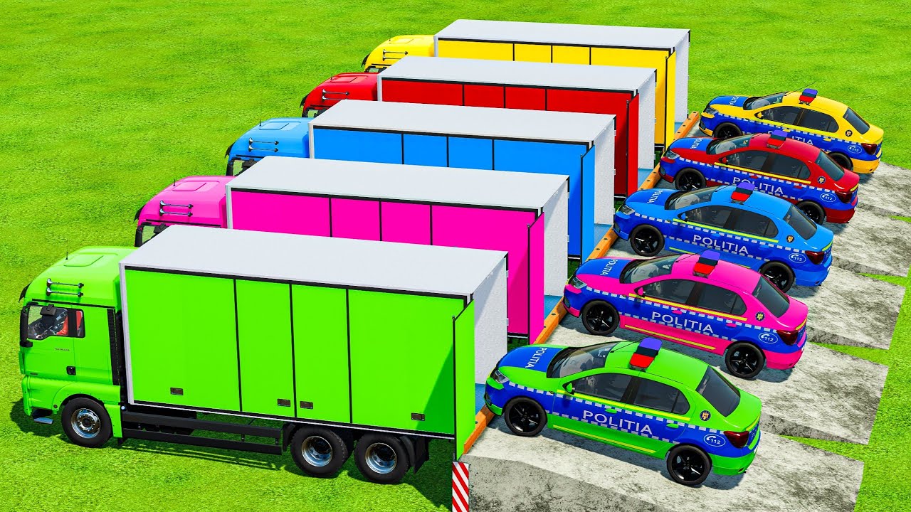 POLITIA CARS OF COLORS & MINI TRANSPORTER IN FS22 | FARMING SIMULATOR ...