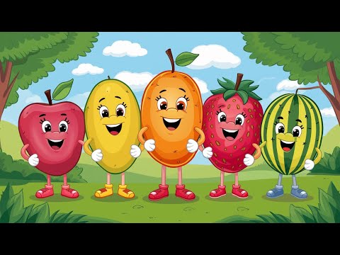 fingers fruits ryhme(learning fruits fingers) - YouTube