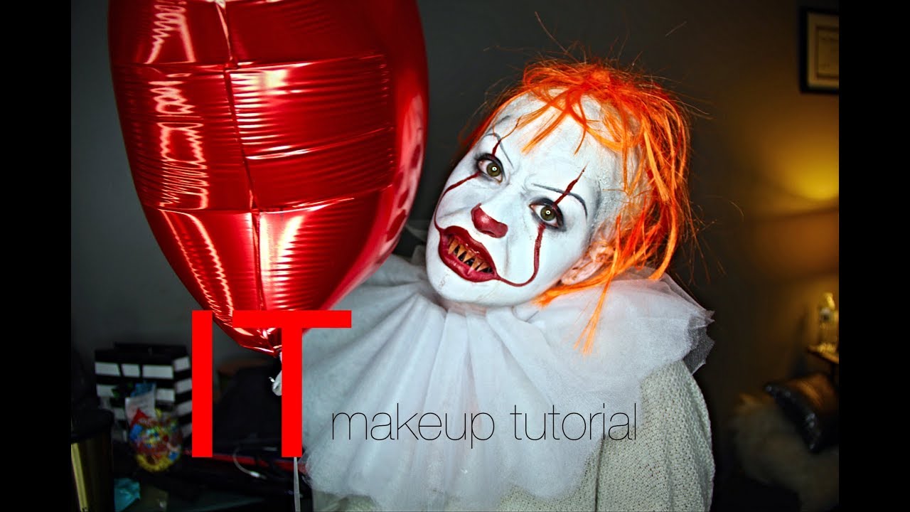 IT 2017 - Pennywise Halloween Makeup Tutorial - YouTube