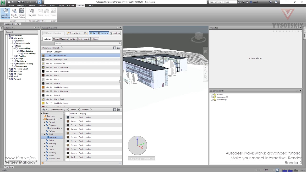 VC: Autodesk Navisworks: 15.02. Render 2 - YouTube