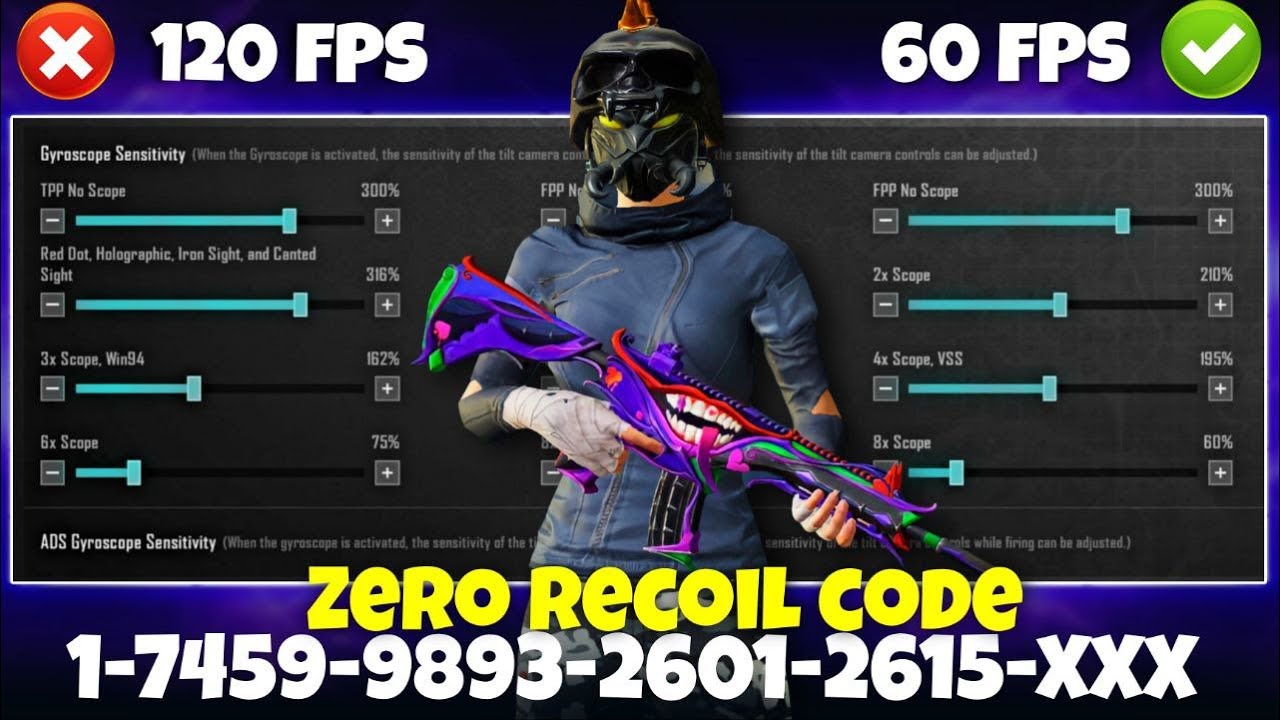 2025 BEST ZERO RECOIL SENSITIVITY CODE BGMI PUBG MOBILE | NEW ZERO ...