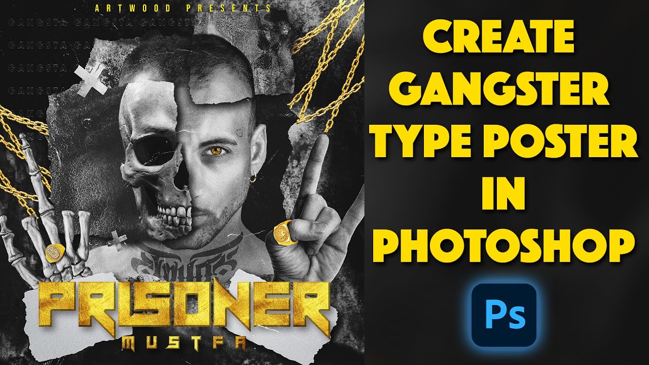 Create Gangster Type Poster in PhotoShop ( PART 1 ) - YouTube