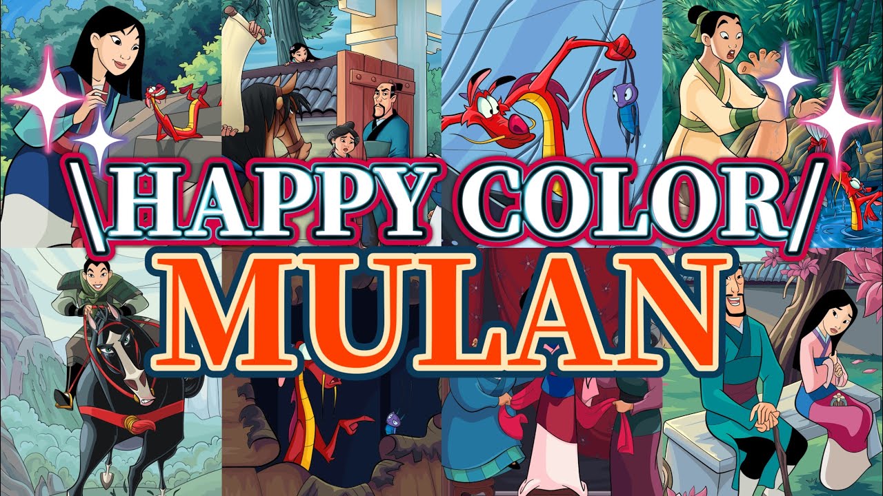 DISNEY MULAN COLOR BY NUMBER 【HAPPY COLOR APP】#happycolor #disney # ...