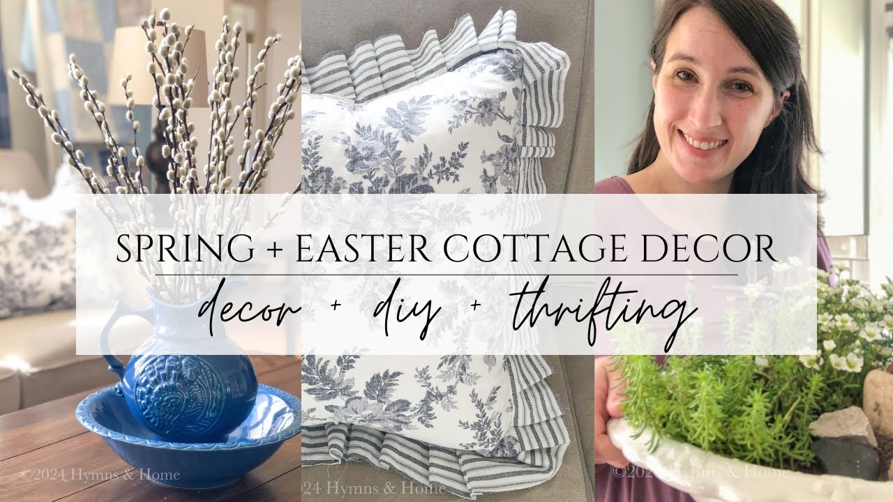 Spring & Easter Cottage - DIY Accents from Repurposed Fabric, Easter ...