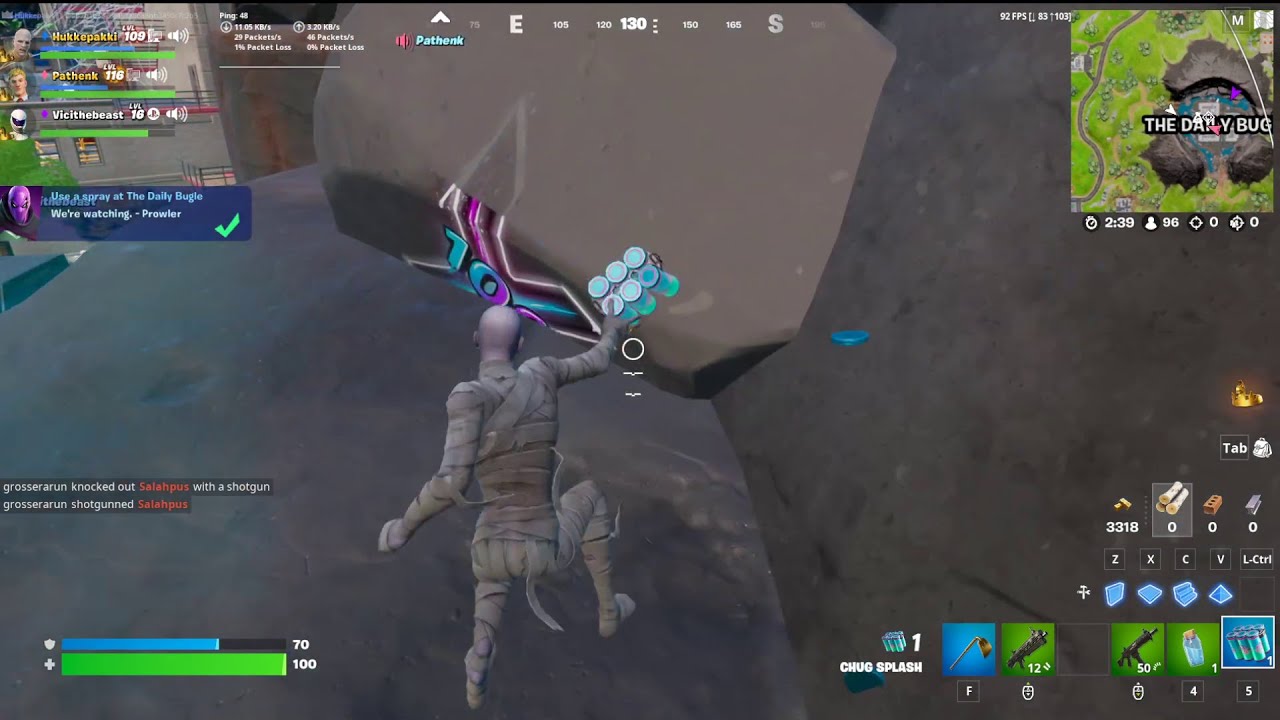 Fortnite Chapter 3 Season 2 Use A Spray At The Daily Bugle - YouTube