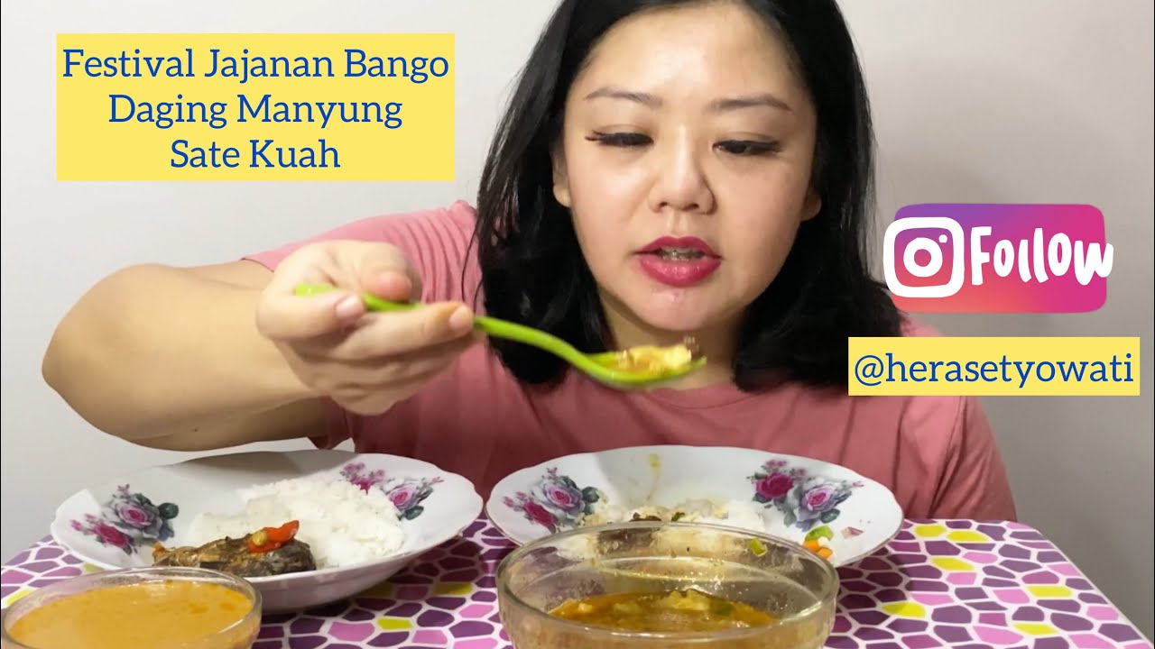 Mukbang Sate Kuah dan Daging Manyung - YouTube