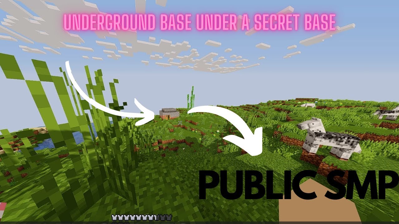 I made a Underground base under a secret base in a Public smp ...