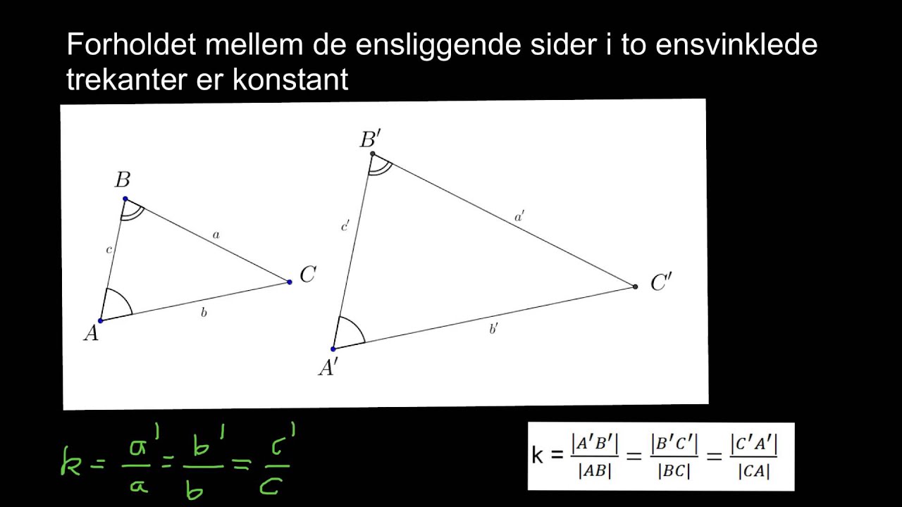 ensvinklede trekanter - YouTube