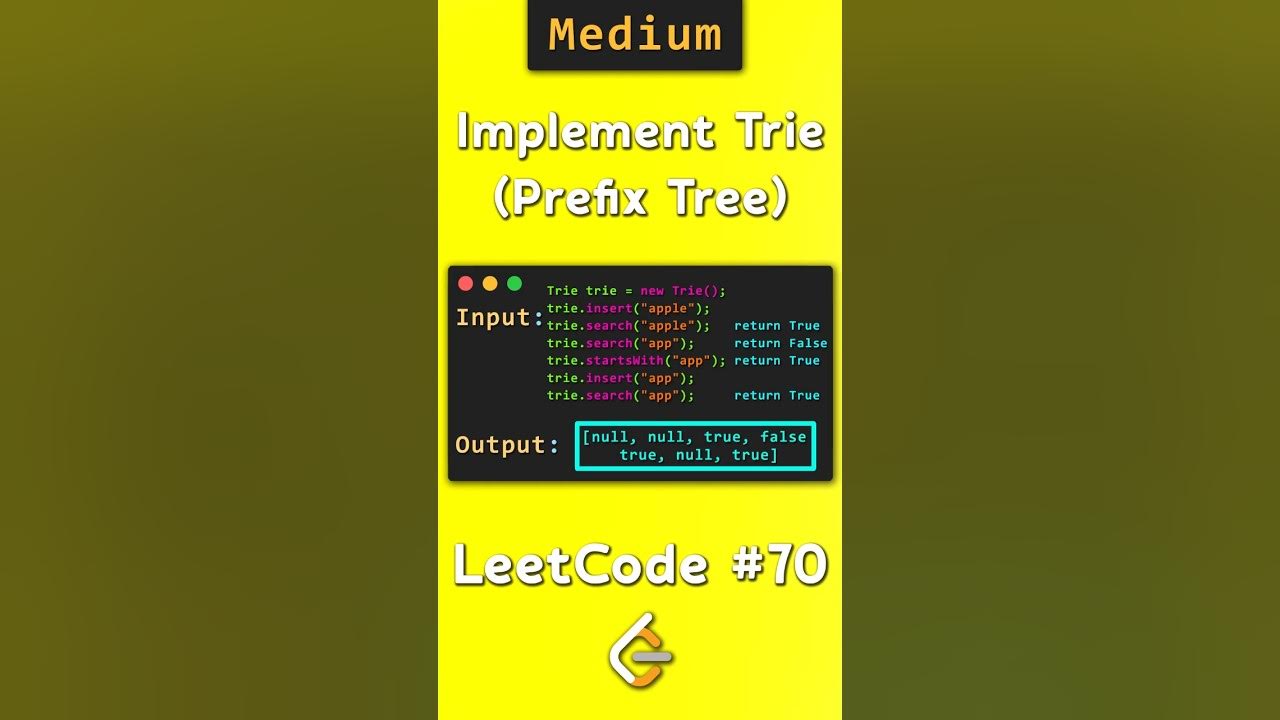 Implement Trie Prefix Tree Çözümü Leetcode Youtube