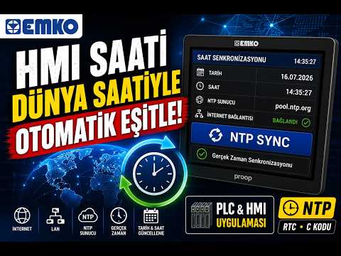 ✅ Emko Proop HMI Dünya Saati Senkronizasyonu | Ağ Üzerinden Otomatik Tarih ve Saat Güncelleme İşlemi