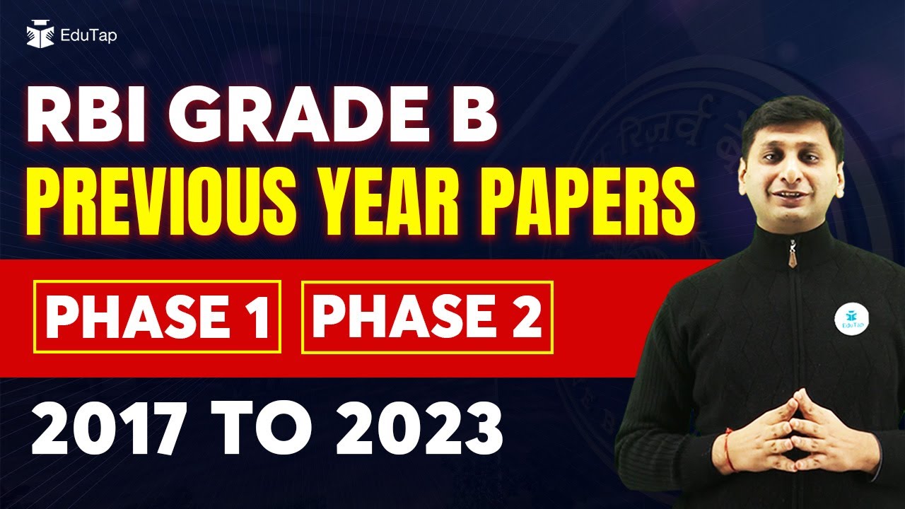 RBI Previous Year Question Papers Solved | EduTap RBI PYQs | RBI Grade ...