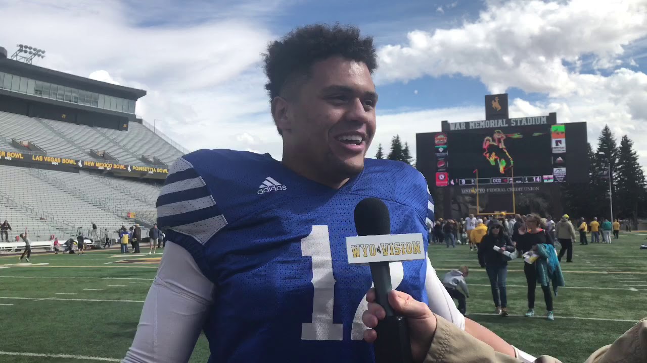 Sean Chambers -- 2019 Wyoming spring football game - YouTube