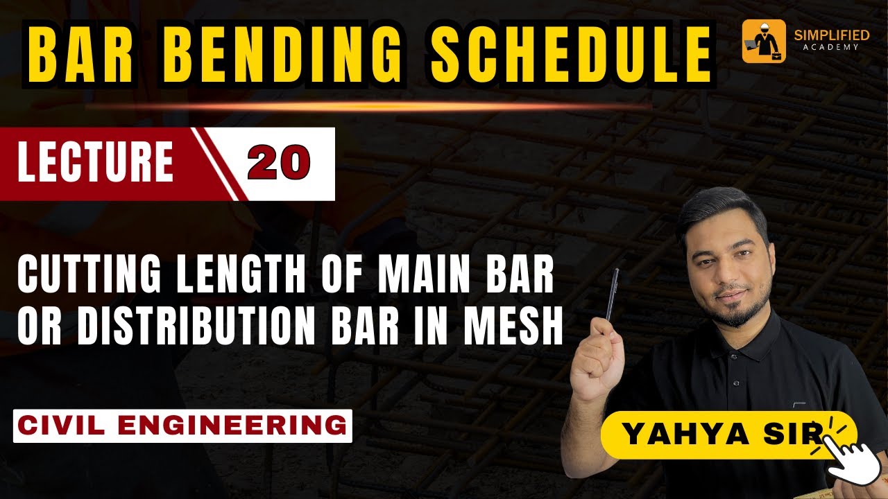 Cutting Length Of Main Bar or Distribution Bar in Mesh #construction ...