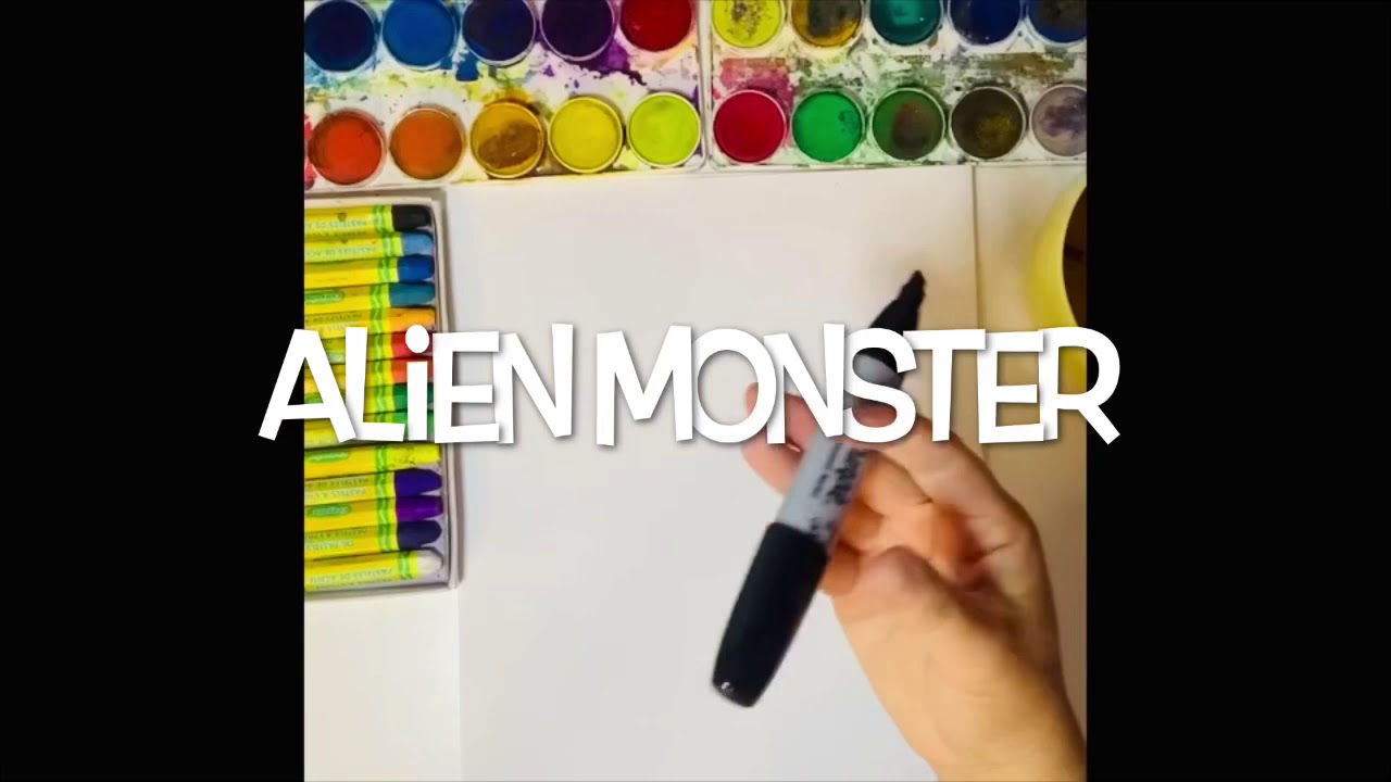 How To Draw Alien Monster - YouTube