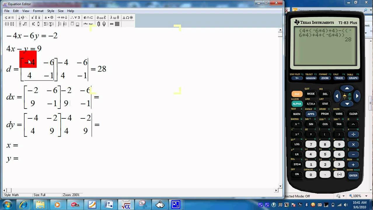 2x2 Cramer's Rule - YouTube