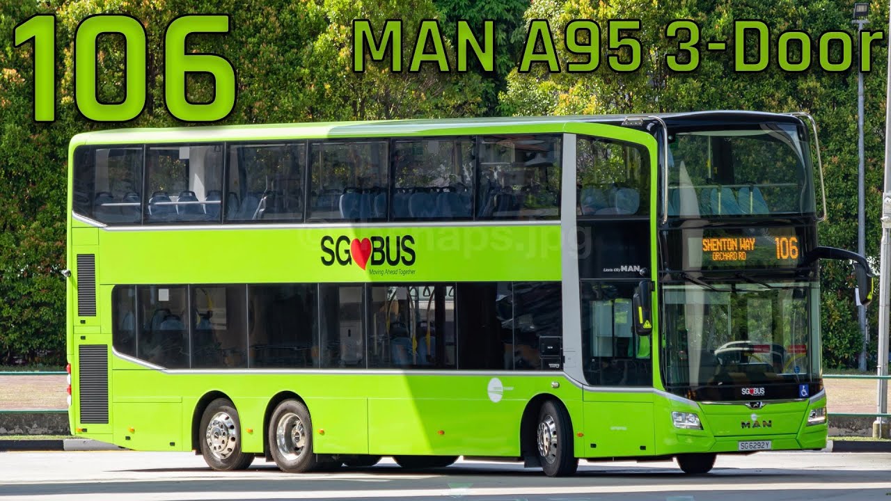 Bus Rides #27: SG6292Y on Trunk Bus Route 106 - Tower Transit MAN A95 3 ...