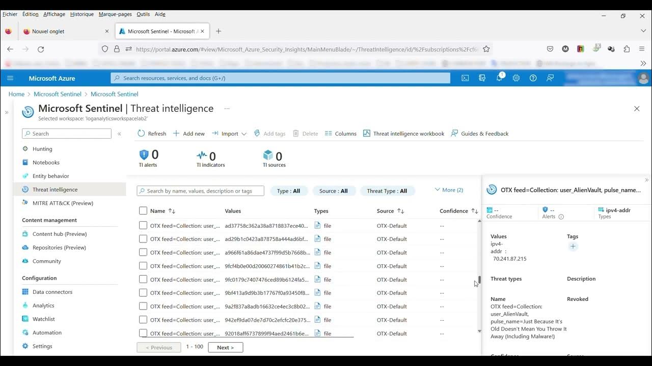 Connect Microsoft Sentinel to AlienVault OTX Api | Threat intelligence - TAXII Data Connectors ...