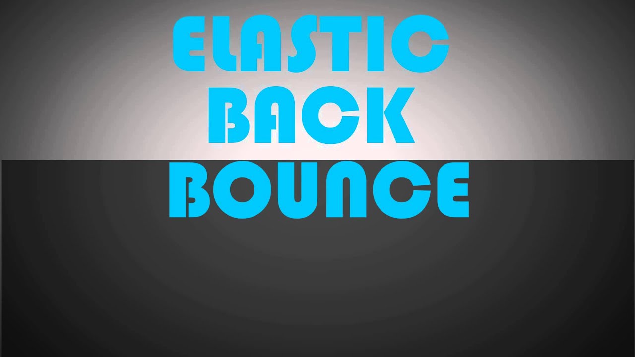 After Effects cs6 Bounce, Back, Elastic - YouTube