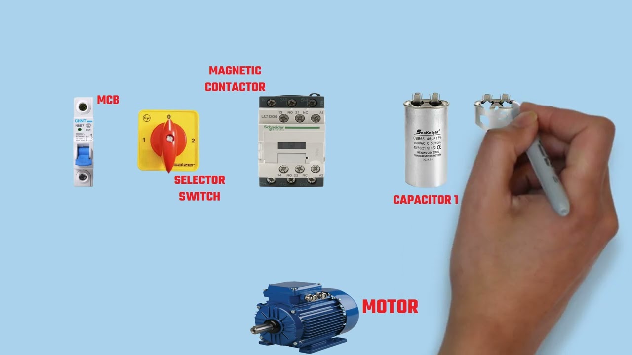 Capacitor power with delta connection - YouTube