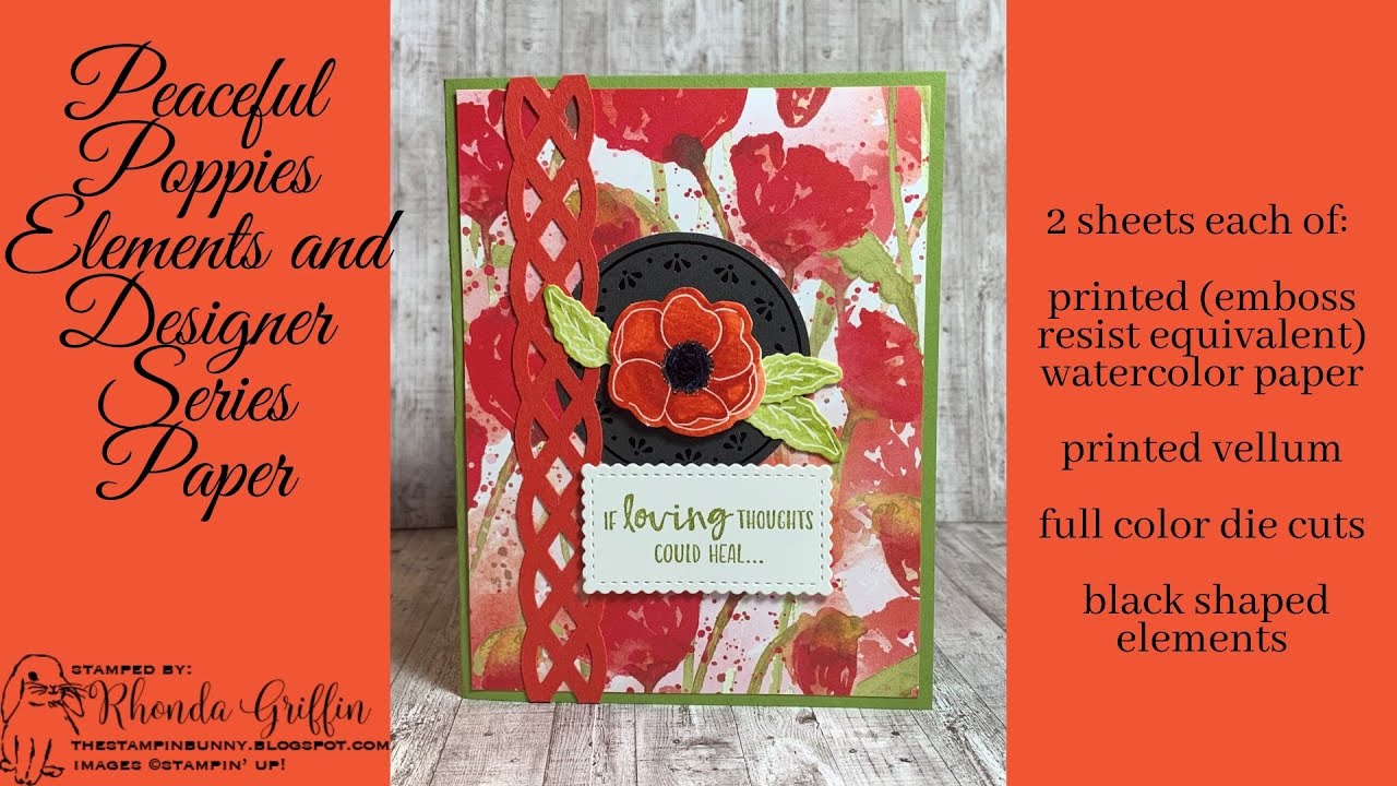 Peaceful Poppies Elements and Designer Series Paper - YouTube