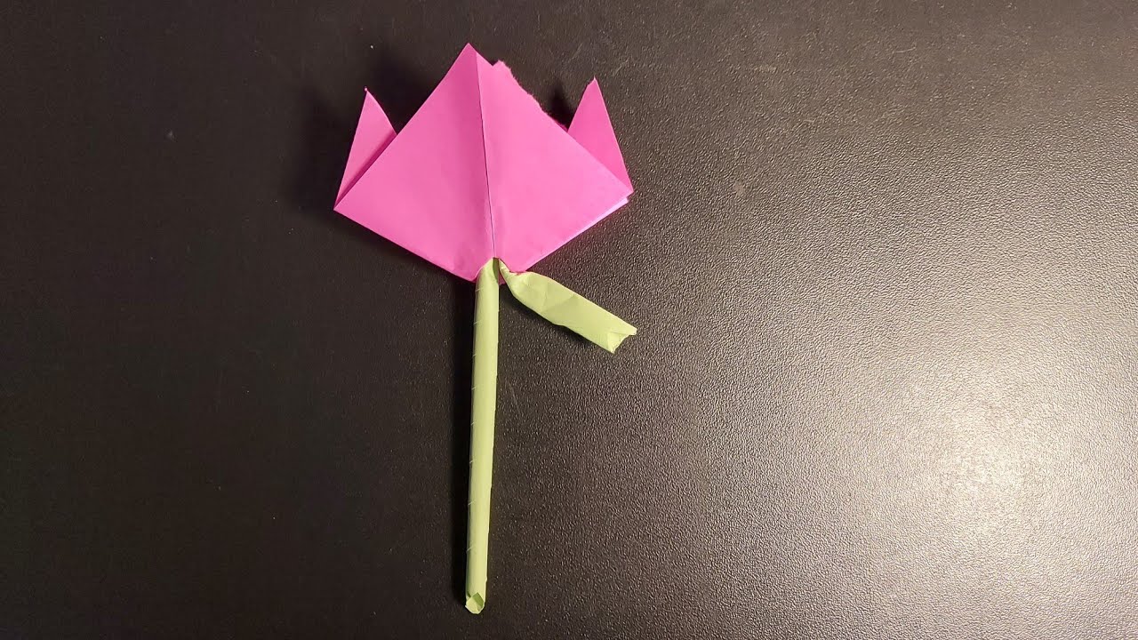 Origami Lale Yapımi—Origami Lale Nasıl Yapılır—ORIGAMI BOY - YouTube