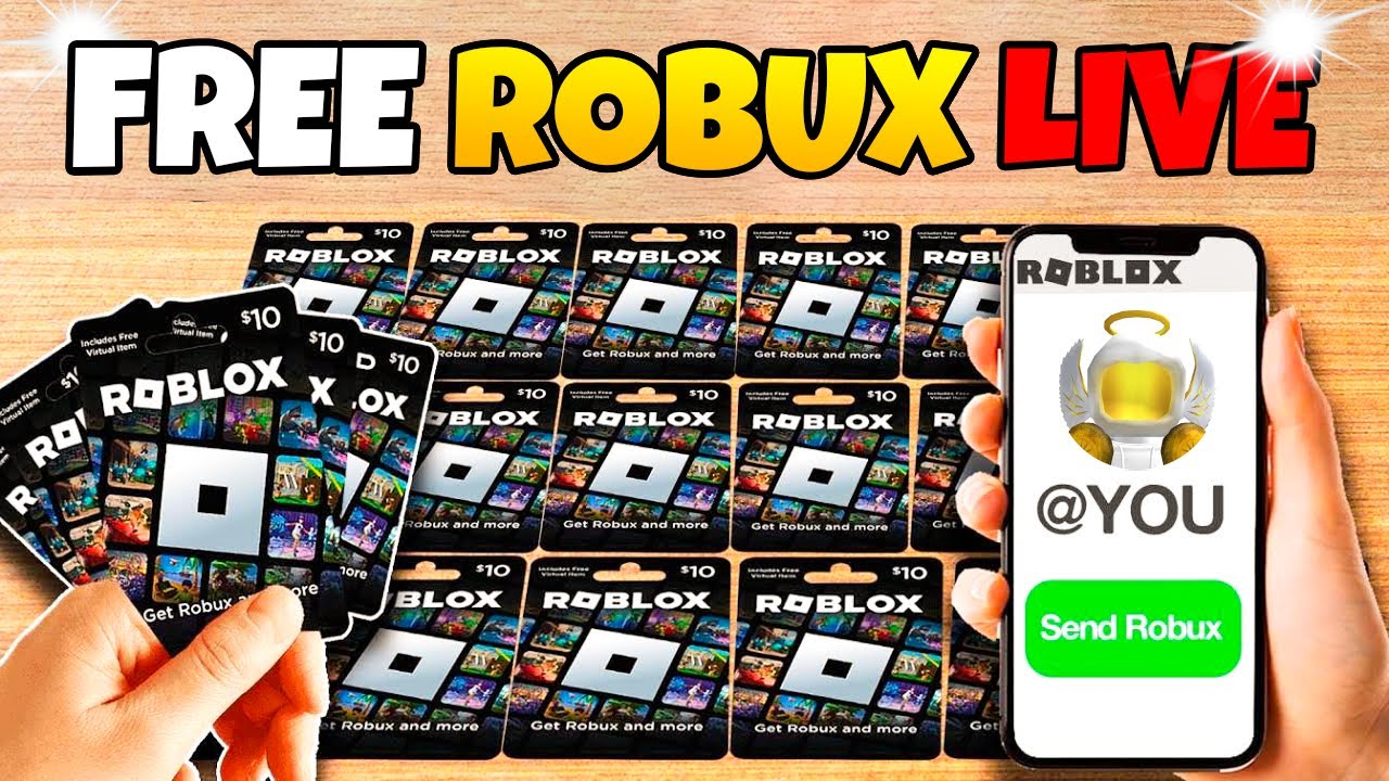 Free Robux Live 🔴 How to Get Free Robux 0 Views Everyone Live! (FREE ...