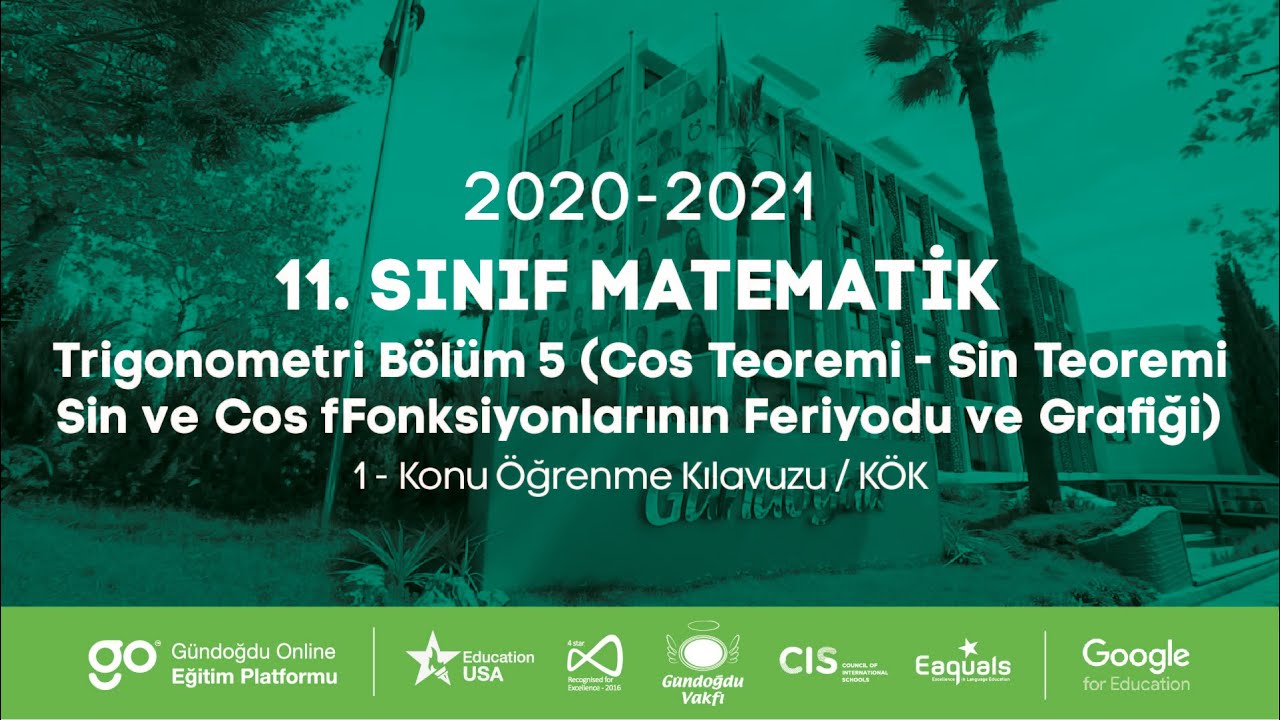 2020-2021 11.Sınıf Matematik M11002 - Trigonometri Bölüm-5 Cos ve Sin ...