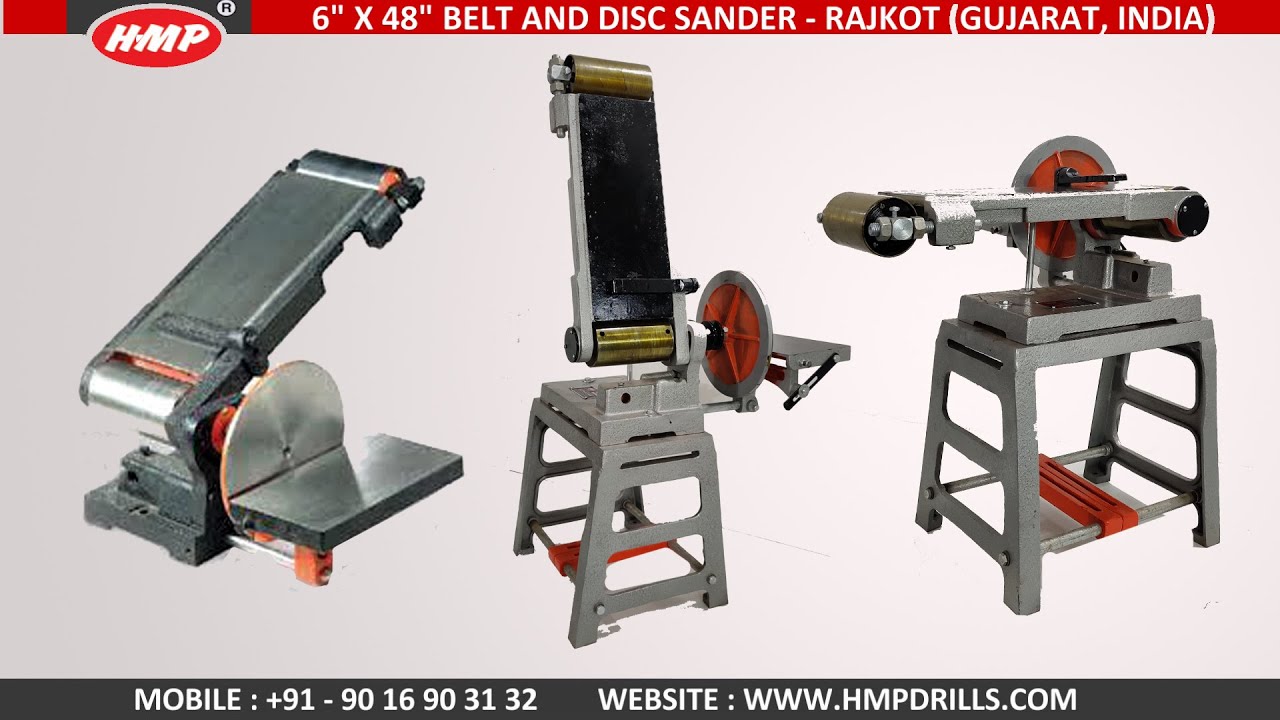 6x48 Belt And Disc Sander Machine Rajkot Gujarat INDIA - YouTube