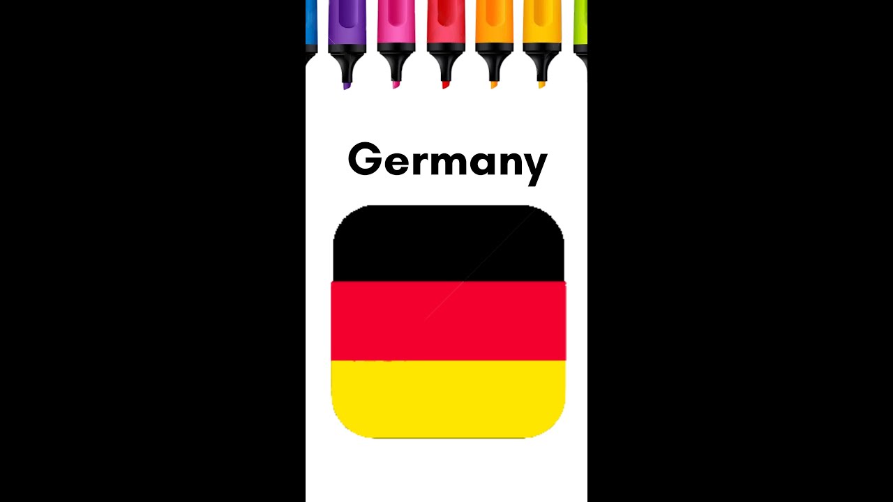 Drawing Germany Flag | How to draw German Flag #germany #flags - YouTube