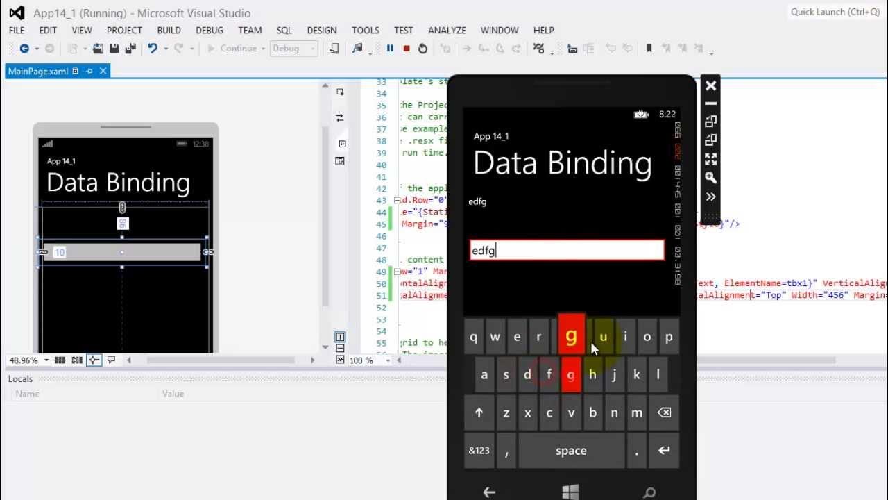 Tutorial for WP8 -- 14-Simple Data Binding for Windows Phone 8 App Development Using C# - YouTube