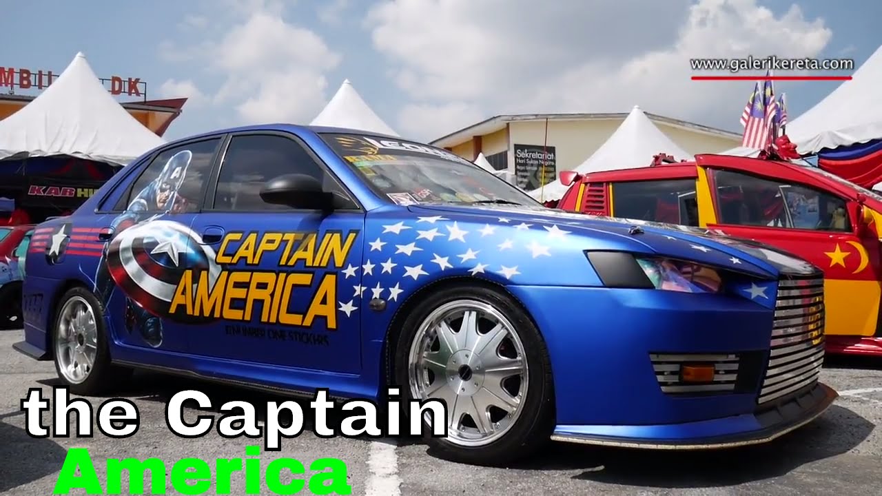 Proton Waja Modified | Captain America | Custom Bodykit for Autoshow ...