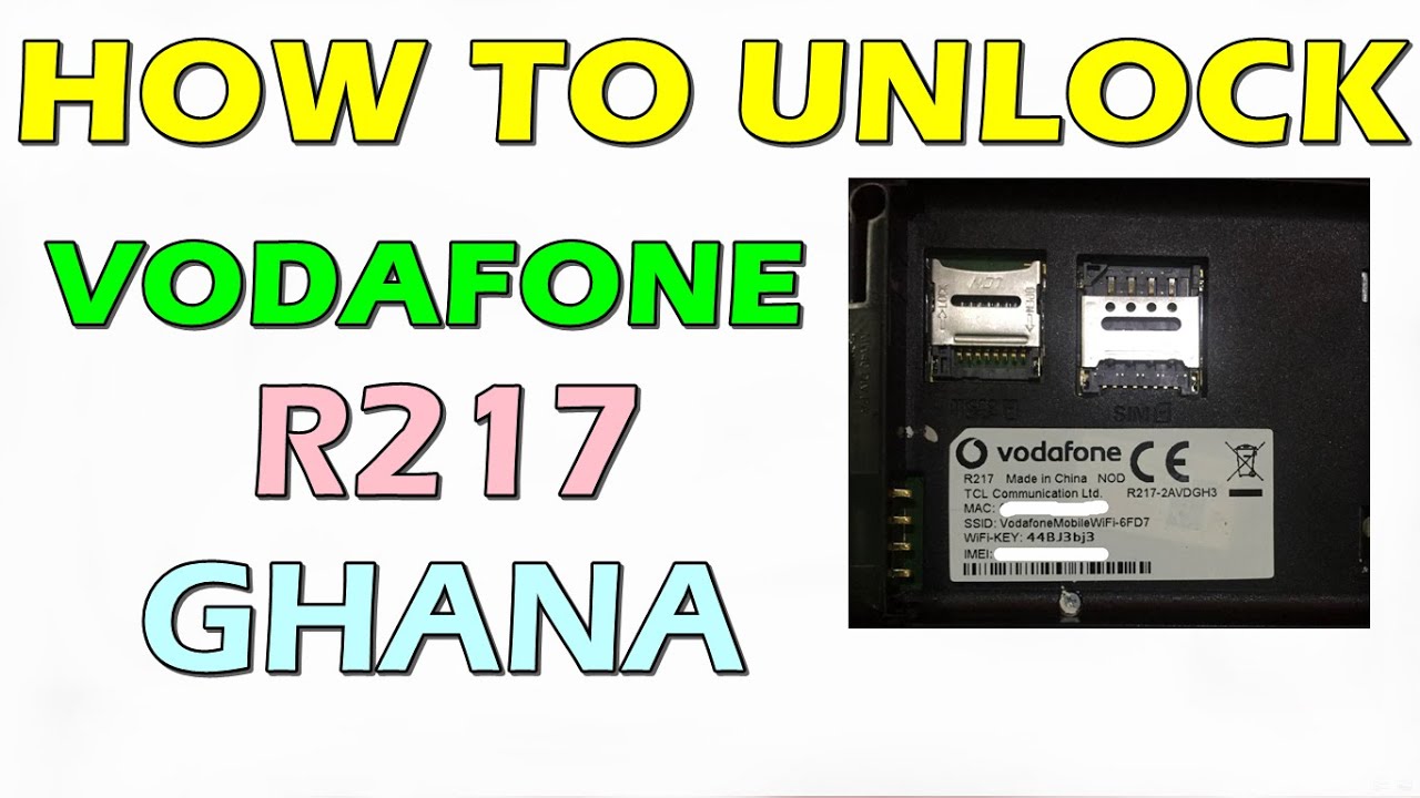 How to Unlock R217 Vodafone Ghana by NCK Code - YouTube