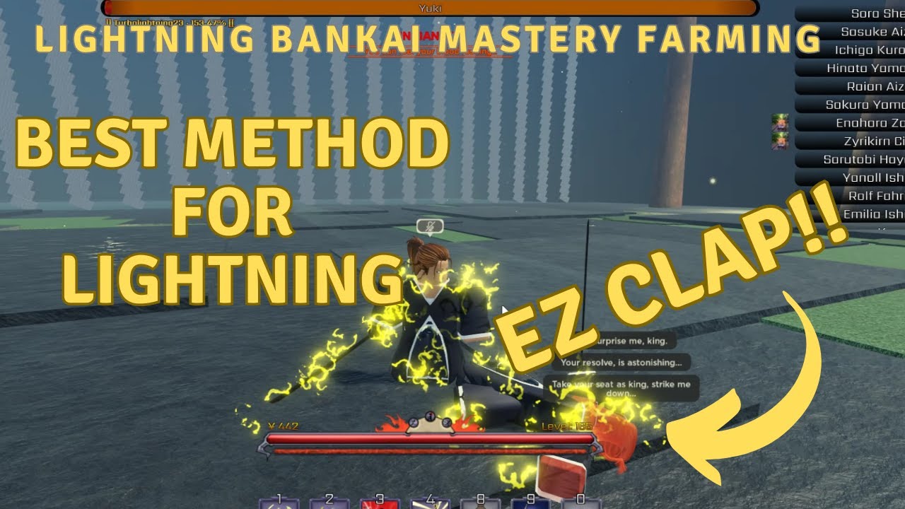(OUTDATED PRE-REWORK!) BEST CHEESE METHOD FOR LIGHTNING BANKAI MASTERY ...