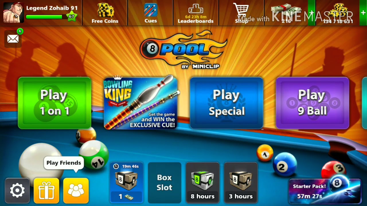 8 ball pool league top and after open legendry boxes - YouTube