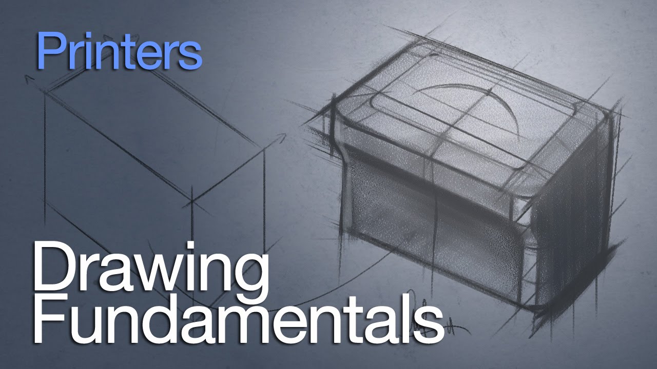 Drawing Fundamentals: Drawing a Printer - YouTube