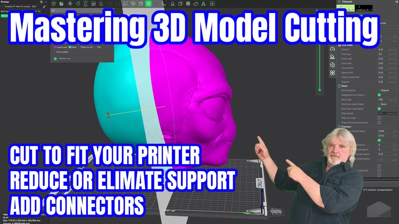 Mastering 3D Model Cutting & Connector Addition with Creality Print 6 ...