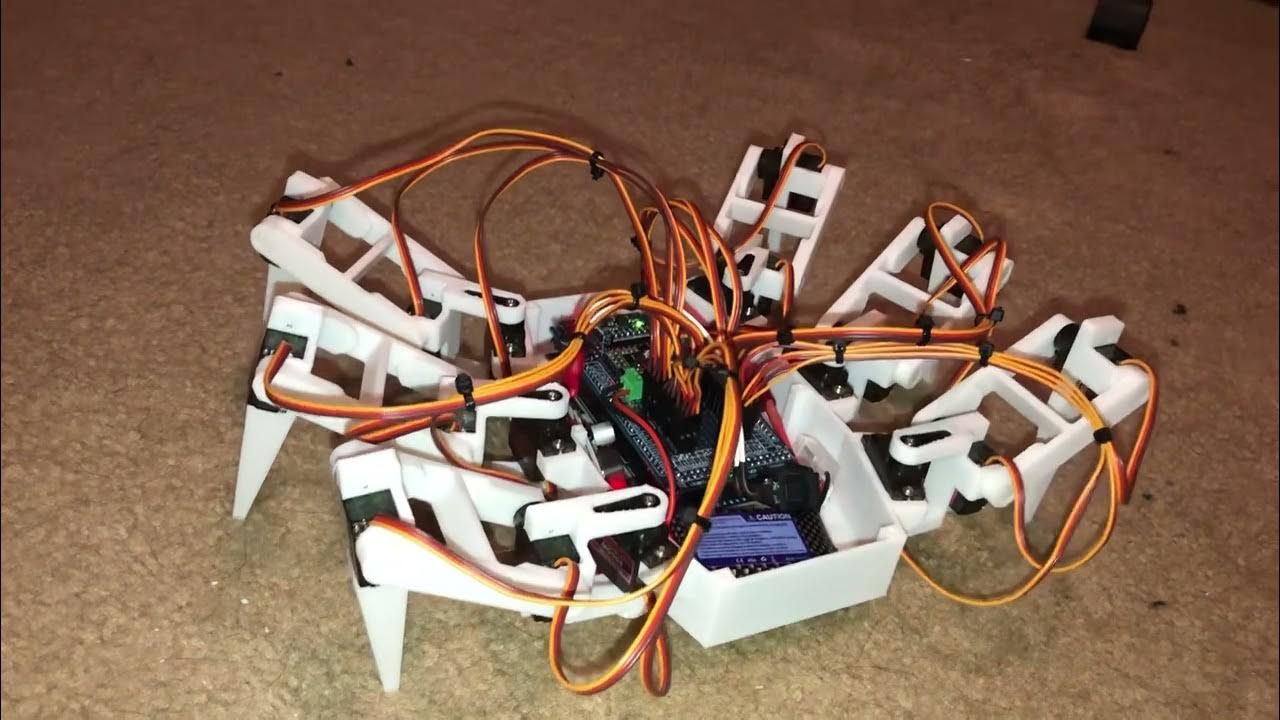 Arduino Mega Hexapod Spider Robot (3dof) Inverse Kinematics - Translation - YouTube